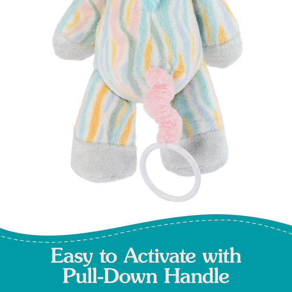Safari Friends Zebra Pull-Down Musical Plush (Plays Brahms’ Lullaby ... Safari Friends Zebra Pull-Down Musical Plush (Plays Brahms’ Lullaby ...